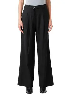 GREY LAB Pleated Belted Wide Leg Pants - Black