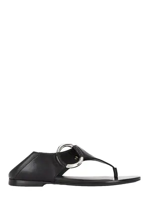 Saint Laurent Xsl Flat Sandal - Noir