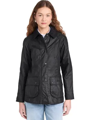 Barbour Beadnell Wax Jacket - Black
