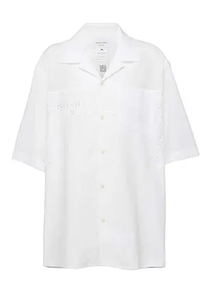 MARINE SERRE Regenerated Bowling Shirt - White
