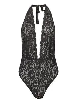 Fleur Du Mal Charlotte Halter Teddy - Black