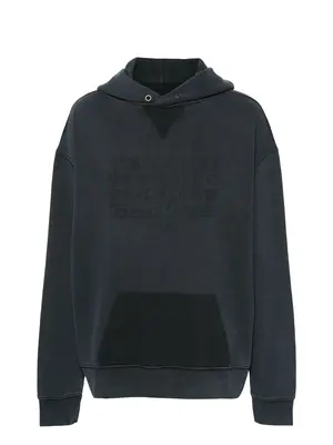 MAISON MARGIELA Numbers-motif Cotton Hoodie - Grey