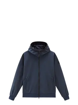 Woolrich Logo-appliqué Hoodie - Blue