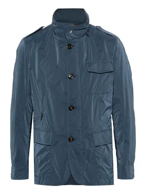 MOORER Lightweight Hooded Jacket - Blue