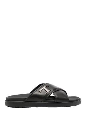 TOD'S Leather Sandals - Black