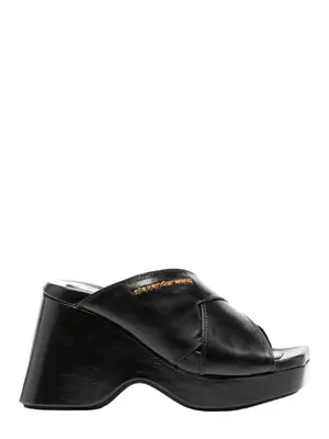 Alexander Wang Float 105mm Platform Leather Sandals - Black