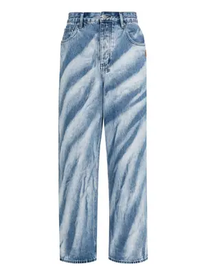 Ksubi Striped Straight-leg Jeans - Blue