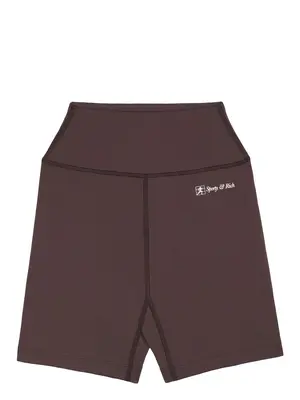 SPORTY & RICH Logo-print Shorts - Brown