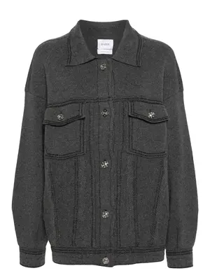 BARRIE Contrast-stitching Denim-effect Jacket - Grey