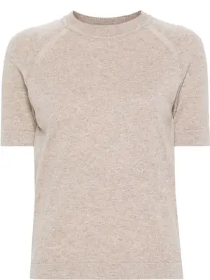 BARRIE Cashmere Knitted Top - Neutrals
