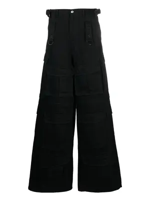 Vetements Wide-leg Cargo Trousers - Black