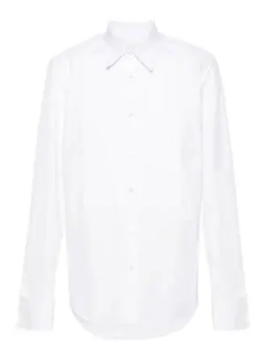 LANVIN Pintuck-detail Cotton Shirt - White
