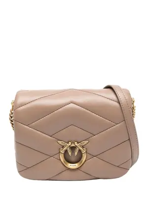 Pinko Love Click Quilted Shoulder Bag - Neutrals