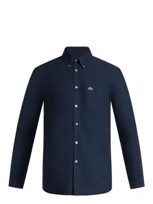 Lacoste Logo-appliqué Cotton Shirt - Blue