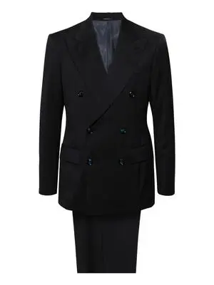 Giorgio Armani Peak-lapel Double-breasted Suit - Blue