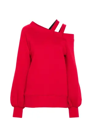 IOANA CIOLACU Sonia Drop-shoulder Sweatshirt - Red