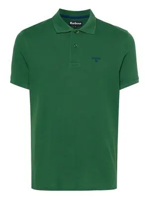 Barbour Logo-embroidered Cotton Polo Shirt Green