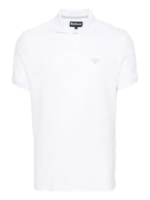 Barbour Logo-embroidered Cotton Polo Shirt - White
