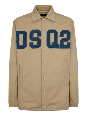 Dsquared2 Logo-appliqué Shirt Jacket - Neutrals