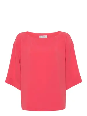 Alberto Biani Boat-neck Blouse - Pink