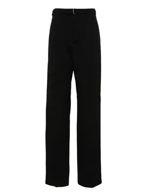 LANVIN Pleat-detail Wool Trousers - Black