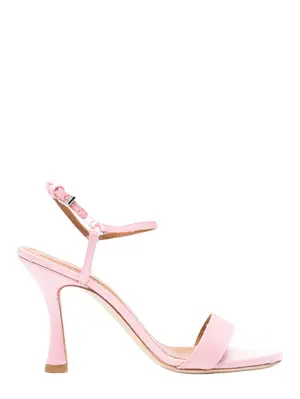 Staud Petra 95mm Satin Sandals - Pink