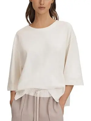 REISS Cassie Oversized Tee - White