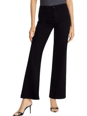 L'Agence Scottie High-rise Wide-leg Jeans - Black