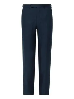 Zegna Slim-fit Oasi Lino Twill Suit Trousers - Blue
