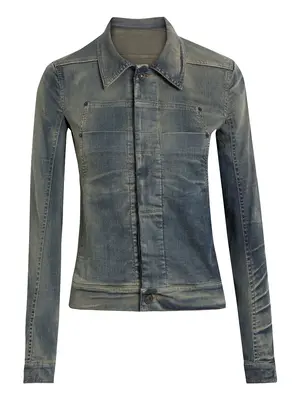 Rick Owens Denim Jacket - Mid Denim