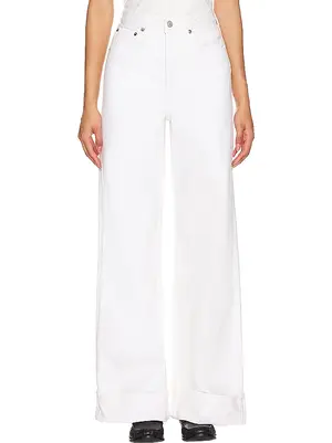 AGOLDE Dame High Rise Wide Leg Jeans Fortune Cookie