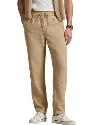 Ralph Lauren Slim Tapered Fit Linen Pant - Classic Khaki