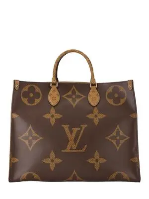 LOUIS VUITTON Monogram Reversed Giant On The Go - Brown