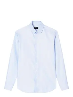 Giorgio Armani Regular-fit Shirt Made From Micro-woven Cotton - White