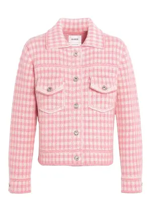 BARRIE Gingham Cashmere-blend Jacket - Pink