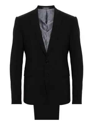 Emporio Armani Notched-lapels Single-breasted Suit - Black
