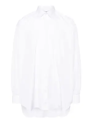 Vetements Logo-tag Cotton Shirt - White