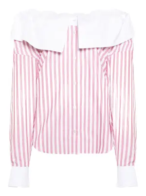 Viktor & Rolf Couture Off-shoulder Shirt - Red