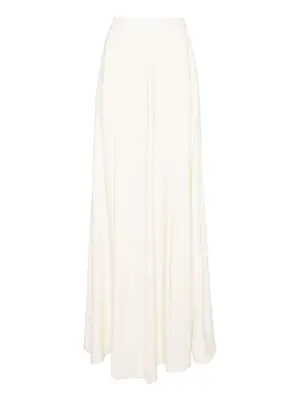 Viktor & Rolf Mid-rise Crepe Palazzo Trousers - Neutrals