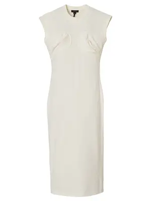 Marc Jacobs Seamed Up Sleeveless Midi Dress - Neutrals