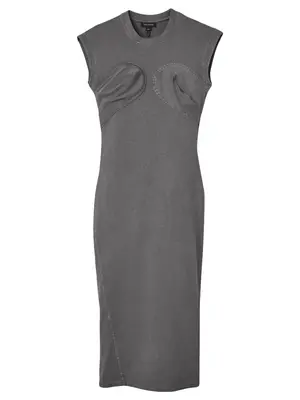 Marc Jacobs Seamed Up Sleeveless Midi Dress - Grey