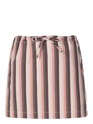 AMIR SLAMA Striped Miniskirt - Neutrals