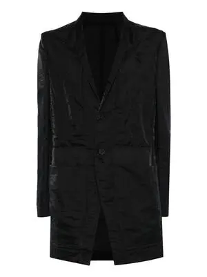 Rick Owens Silk-blend Single-breasted Blazer - Black