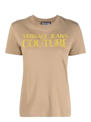 Versace Logo-print T-shirt - Neutrals