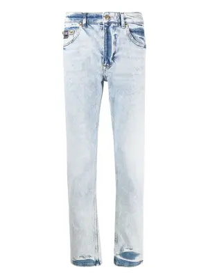 Versace Mid-rise Straight-leg Jeans - Blue