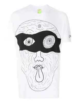 AMIR SLAMA Graphic Print T-shirt - White