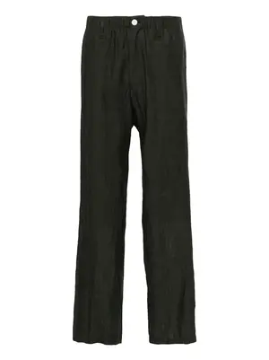 Yohji Yamamoto Seam-detail Tapered Trousers - Grey