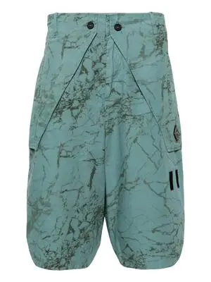 A-COLD-WALL* Abstract-print Cargo Shorts - Green