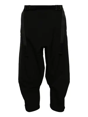 ACRONYM Low-rise Cropped Trousers - Black