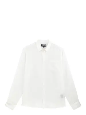 Vilebrequin Logo-embroidered Linen Shirt - White